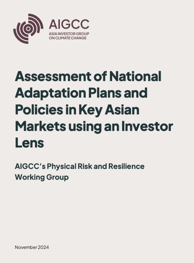 Policy & Advocacy - Asia Investor Group on Climate Change